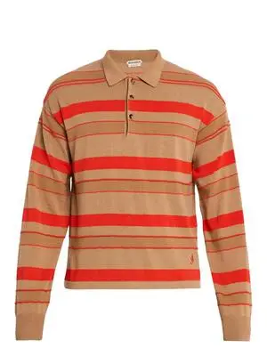 JW Anderson Multi-stripe Knit Rugby Shirt - Biscuit
