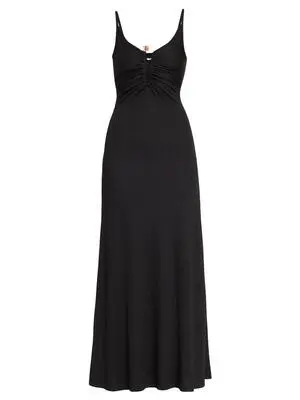 CHRISTOPHER ESBER Droplet Crystal Clasp Cami Maxi Dress