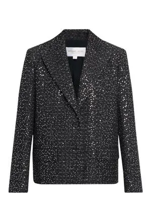 MICHAEL KORS Single-button Sequin Cotton Tweed Blazer