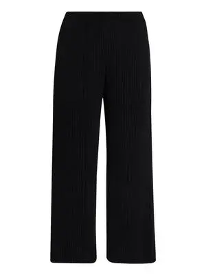 ISSEY MIYAKE Hatching Plisse Straight-leg Crop Pants