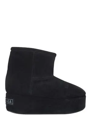 Balenciaga Alaska Platform Suede Ankle Booties - Black