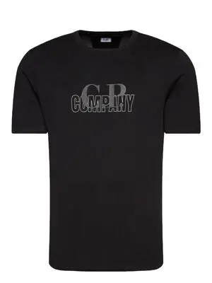 C.P. COMPANY Logo-print Short-sleeve T-shirt - Black