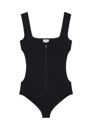 COURREGES Courrèges Zip-up Sleeveless Bodysuit - Onyx