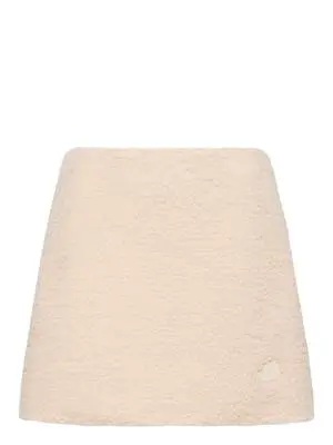 Moncler Teddy Mini Skirt - Ivory White