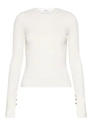 Marella Long-sleeve Knit Sweater Light Brown