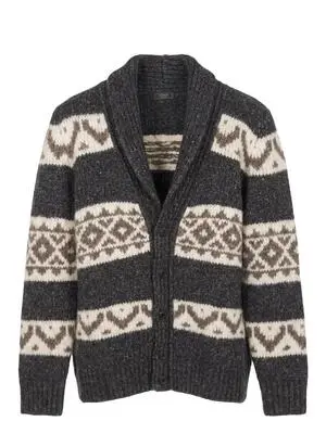 PESERICO Patterned-intarsia Shawl-collar Cardigan