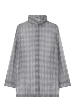 GIORGIO ARMANI Giorgio Armani Button-Up High Neck Shirt