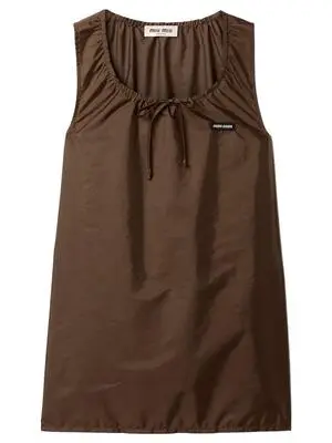 Miu Miu Technical Fabric Mini-dress - Ebony