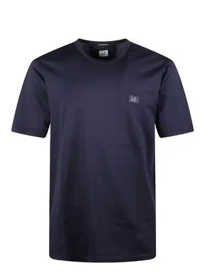 C.P. COMPANY Logo Patch Crewneck T-shirt - Blue