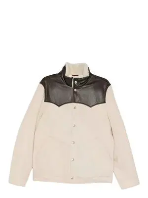 Brunello Cucinelli Contrast-collar Padded Jacket - Neutrals