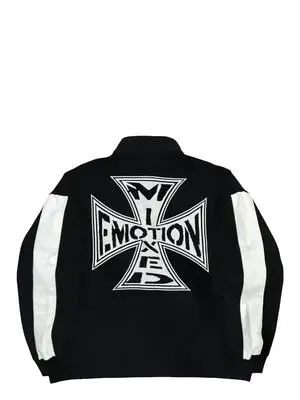 Mixed Emotion Logo-print Panelled Sweater Black