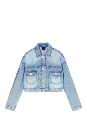 ARMANI EXCHANGE Cropped Denim Jacket