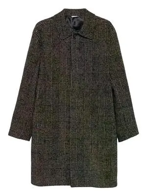 MANUEL RITZ Prince Of Wales Bouclé Coat - Blue