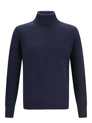 ARAGONA Turtleneck Sweater - Blue