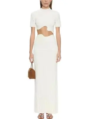 Christopher Esber Maparadita Pleated Maxi Skirt - White