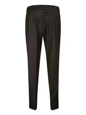 PT TORINO Pressed-crease Turned-up Trousers - Brown