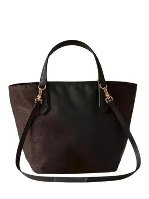 Borbonese B-escape Textured Tote Bag - Brown