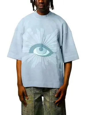 HOUSE OF ERRORS All-seeing Logo-print T-shirt Blue