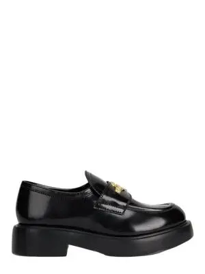 Moschino Logo-plaque Loafers - Black