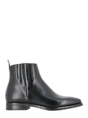 ALBERTO FASCIANI Megan Side-zip Leather Ankle Boots - Black