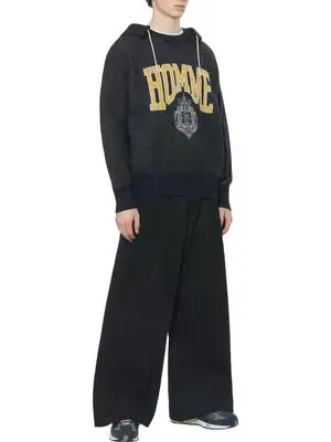 Comme Des Garçons Pleated Wide-leg Trousers - Blue