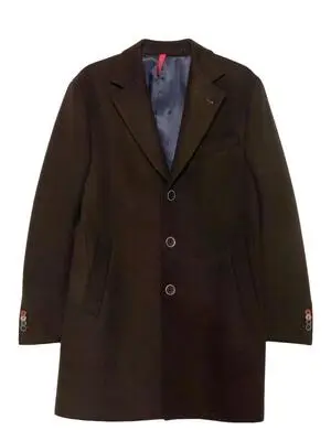 MANUEL RITZ Slim-fit Notched-lapel Coat - Brown