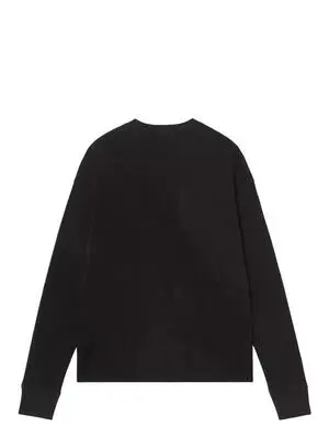 Carhartt Work In Progress Long Sleeve Blackletter Waffle T-shirt - Black