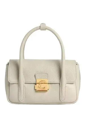 COCCINELLE Mini C-me Lock Logo-clasp Leather Shoulder Bag White