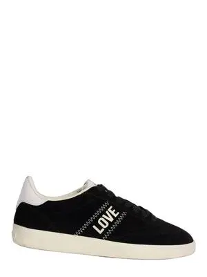 MOSCHINO Zigzag-stitch Logo-print Sneakers