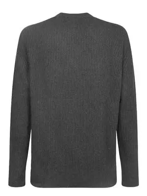 AMARANTO Ribbed-knit Raglan-sleeve Sweater