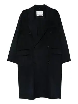 AMARANTO Double-breasted Coat - Blue