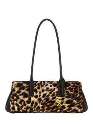 Michael Kors Laila Small Leopard-print Calf Hair Shoulder Bag Neutrals