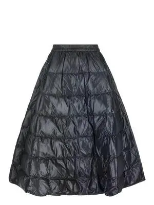 MONCLER Quilted Flared Midi Skirt