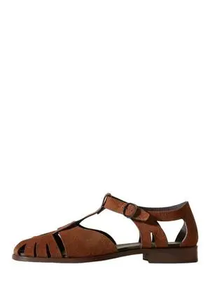 Hereu Pesca Suede Fisherman Sandals - Brown