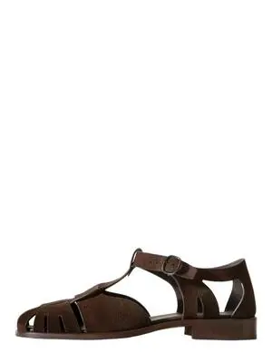 Hereu Pesca Suede Fisherman Sandals - Brown