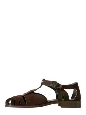 Hereu Pesca Suede Fisherman Sandals - Brown