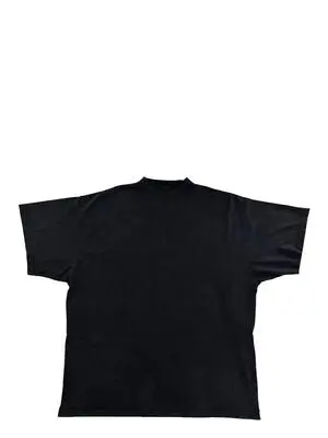 Balenciaga Logo-print Distressed T-shirt - Black