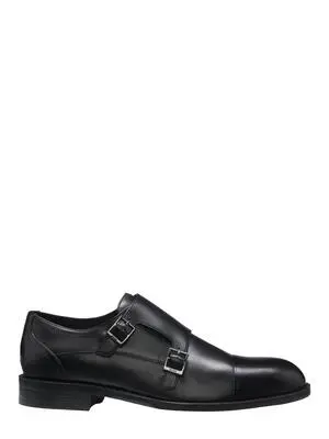 HUGO BOSS Double-strap Leather Monk Shoes