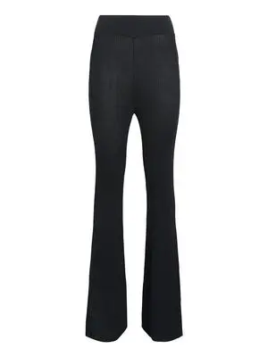 L'Agence Rib-knit Conan Flared Trousers - Black