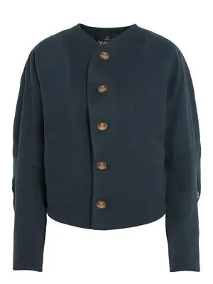 VIVIENNE WESTWOOD Wool-cashmere Rounded Jacket - Navy