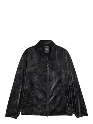 Y3 Marble-print Buckle-detail Jacket - Black