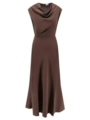 BRUNELLO CUCINELLI Brunello Cucinelli Cowl-Neck Flared Dress