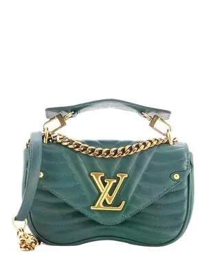 LOUIS VUITTON New Wave Chain Bag Quilted Leather Pm Shoulder Bag - Green