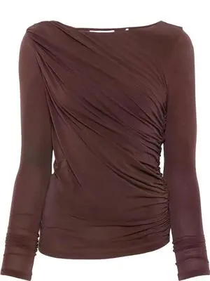 FRAME Long-sleeve Ruched Top