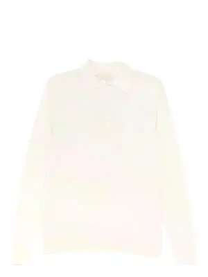 120% Lino Long Sleeves Polo Shirt - Neutrals