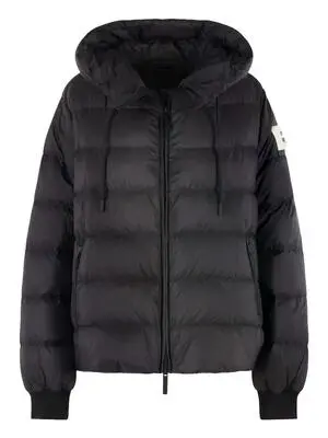 AFTER/LABEL Quilted Hooded Jacket - Black