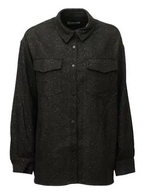 MC2 SAINT BARTH Cambry Wool Blend Overshirt With Herringbone Pattern