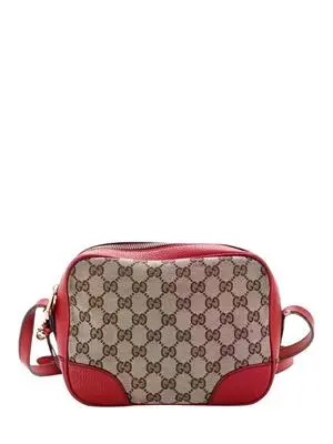 Gucci Bree Disco Gg Canvas With Leather Mini Crossbody Bag - Red