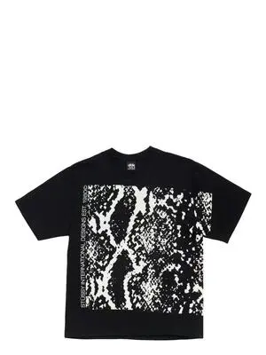 StÜssy Snakeskin Logo-print T-shirt - Black