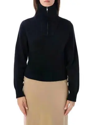 MAISON MARGIELA Half-zip Cropped Knit Top